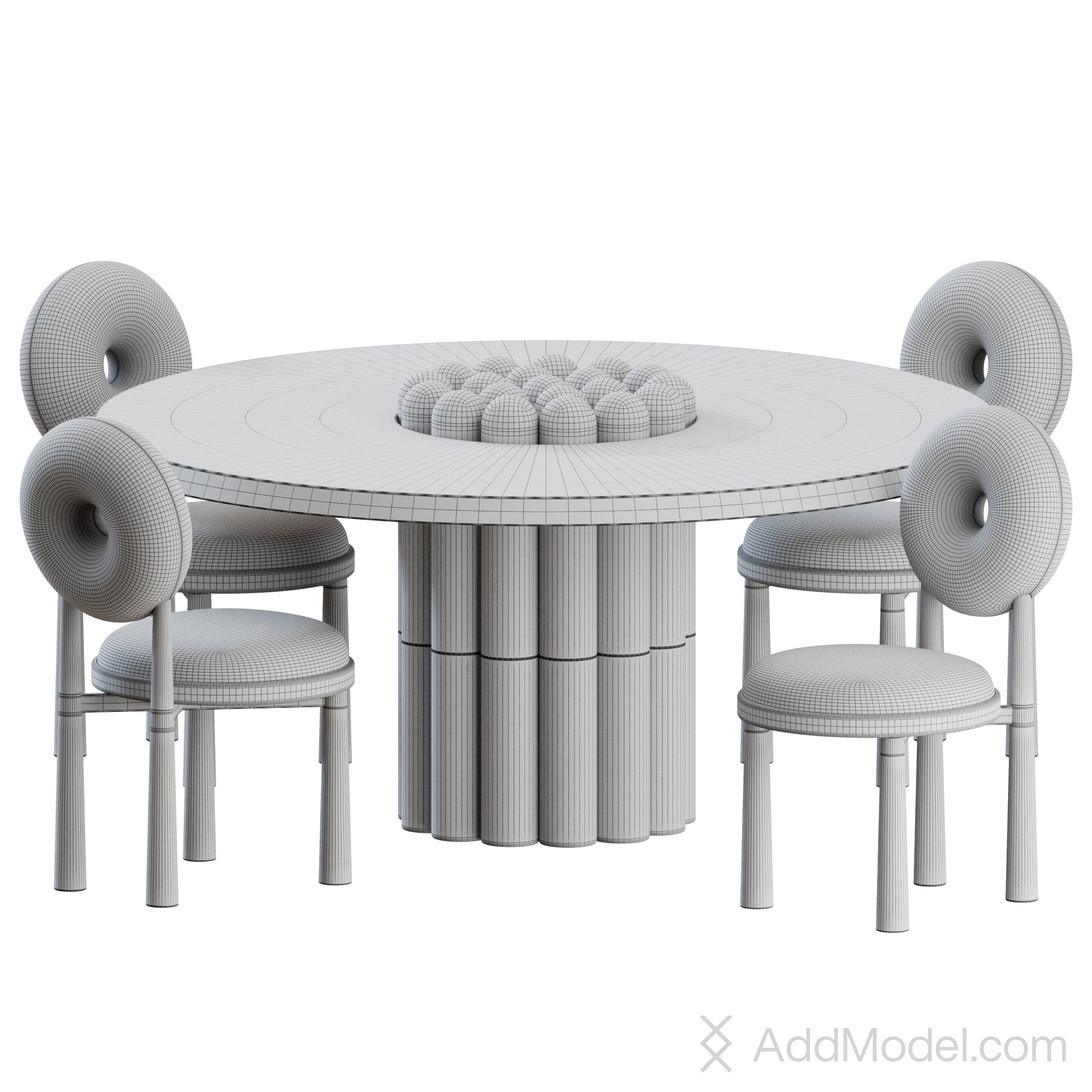 Baba Chair And Raku-Yaki Table By Emmanuelle Simon 3D Model – Add Model