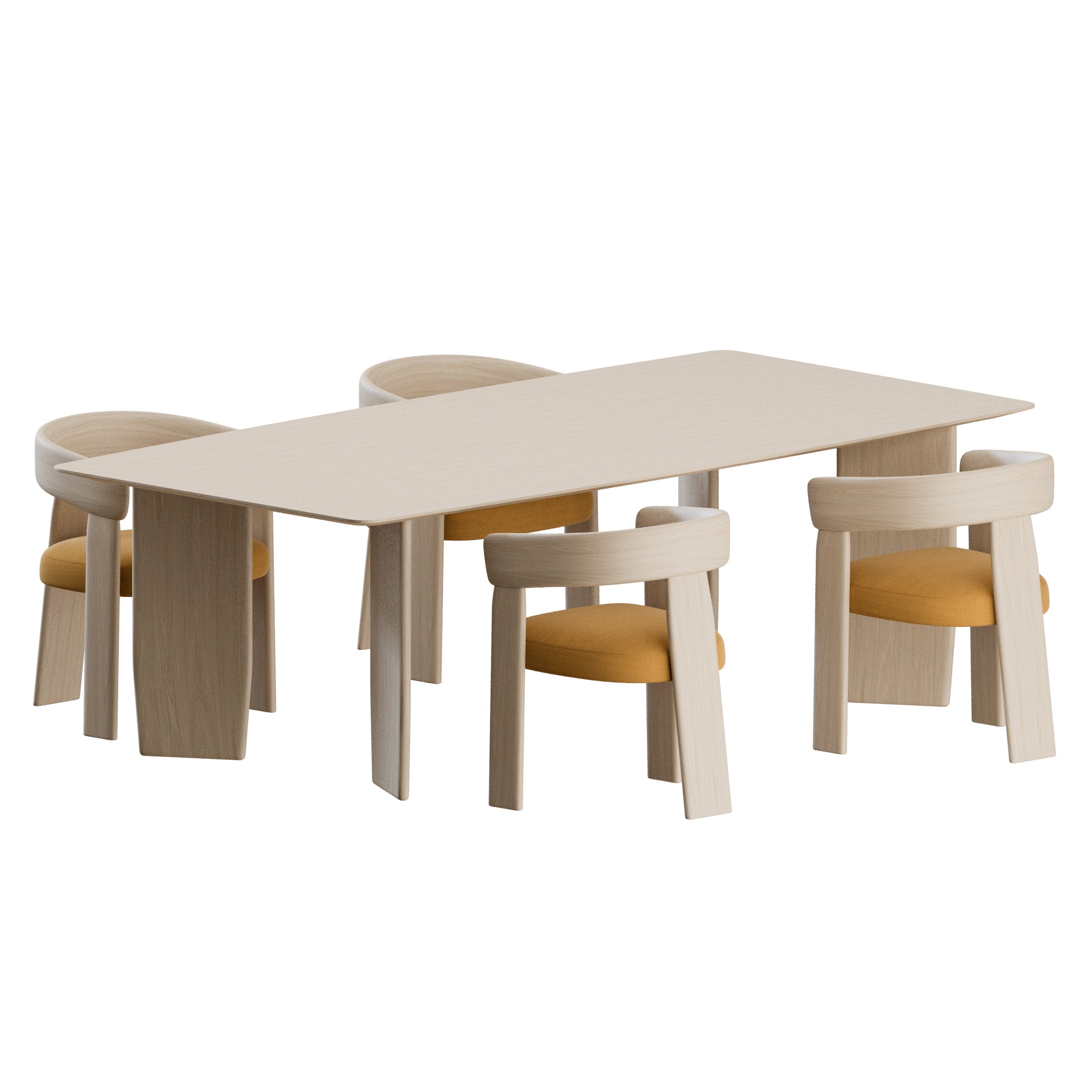 Oru Dining Set 02 by Andreu World 3D Model – Add Model